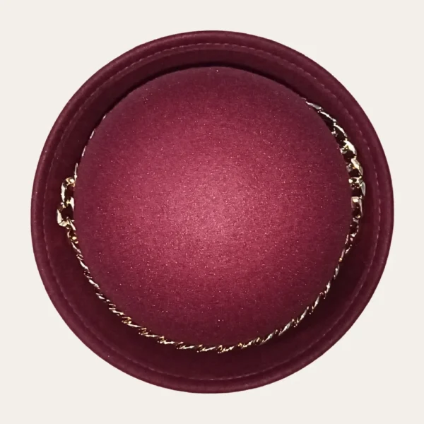 Wool Felt Bowl Hat With Chain - Maroon — Taroov Lifestyle